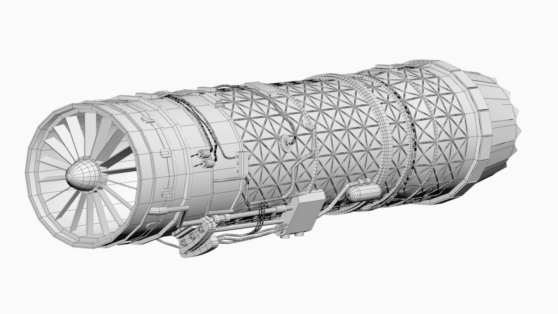 3D Chinese WS-15 Afterburning Turbofan Engine Model - TurboSquid 2094348