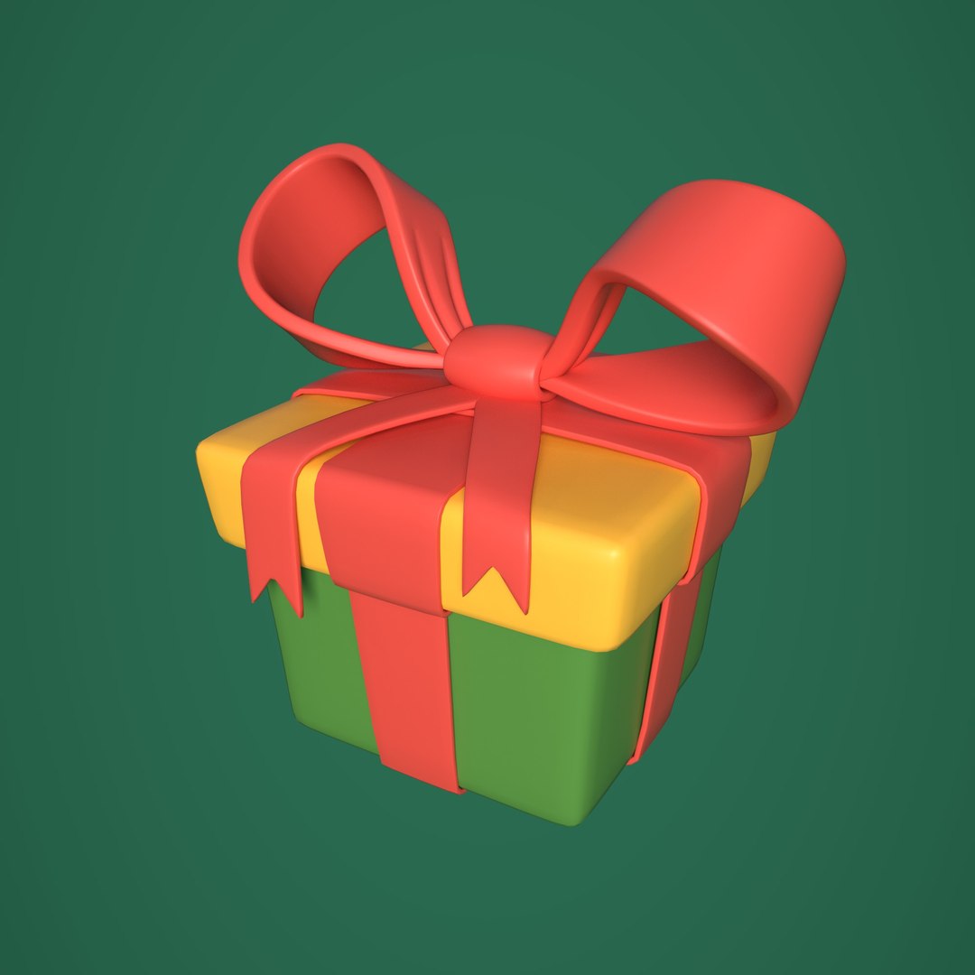 Cartoon Gift Box 3D Model - TurboSquid 2003136