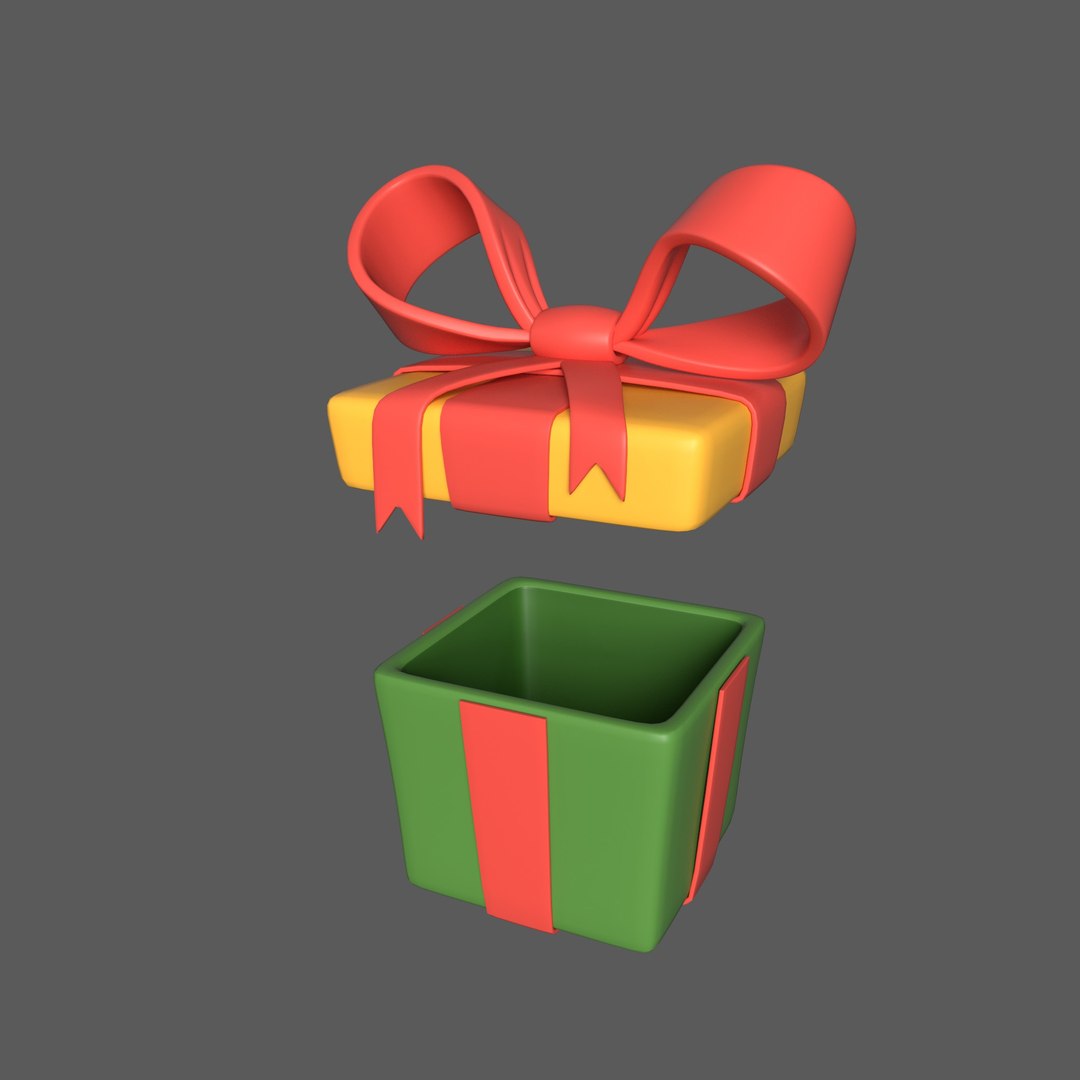 Cartoon Gift Box 3D Model - TurboSquid 2003136