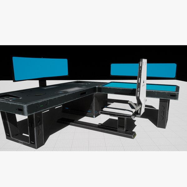 3D Sci Fi WorkStation - TurboSquid 2028693