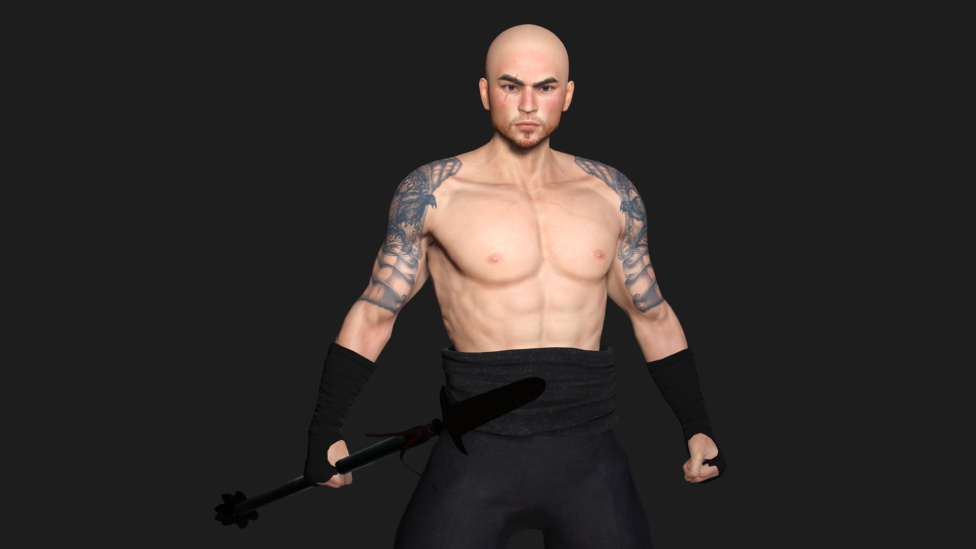 AAA 3D REALISTIC ASIAN CHINESE MALE CHARACTER - FIGHTER 3D Model ...
