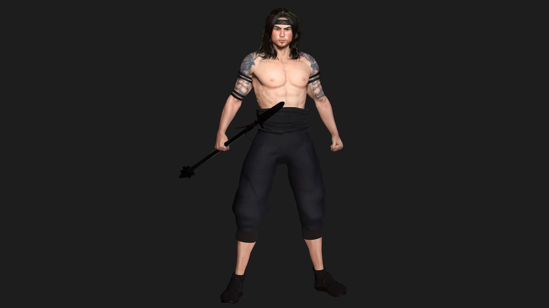 AAA 3D REALISTIC ASIAN CHINESE MALE CHARACTER - FIGHTER 3D Model ...