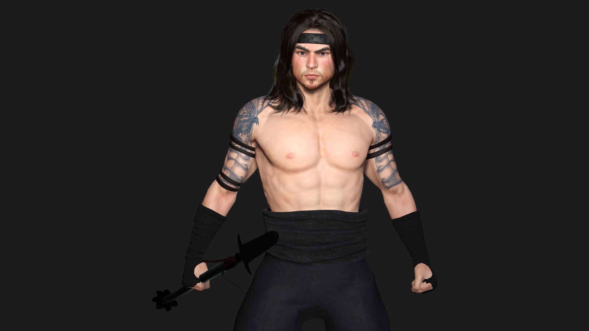 AAA 3D REALISTIC ASIAN CHINESE MALE CHARACTER - FIGHTER 3D Model ...