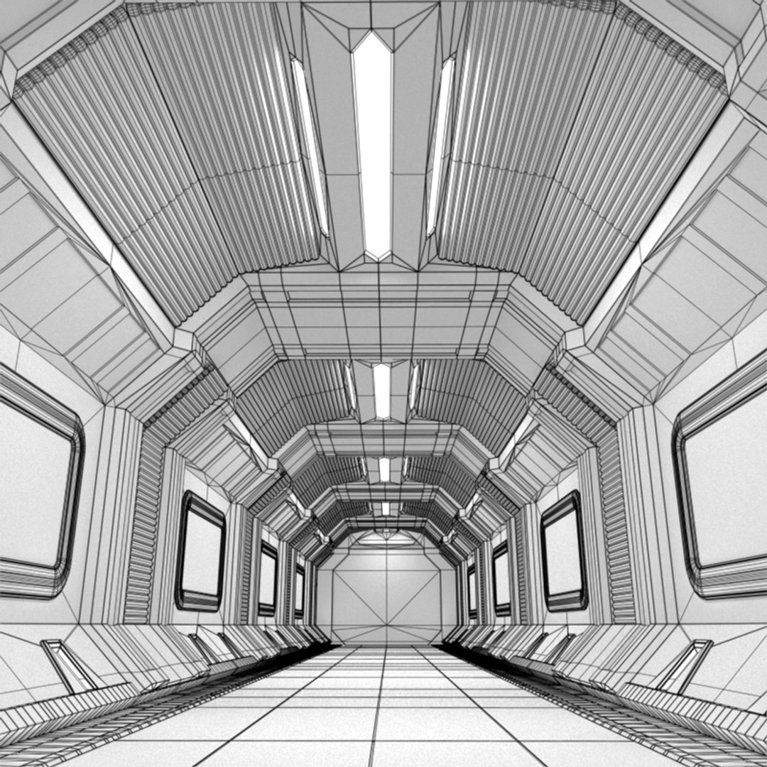 3d futuristic corridor