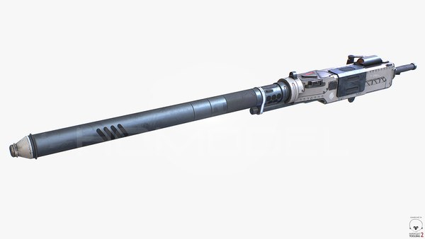 3d heavy laser cannon gun