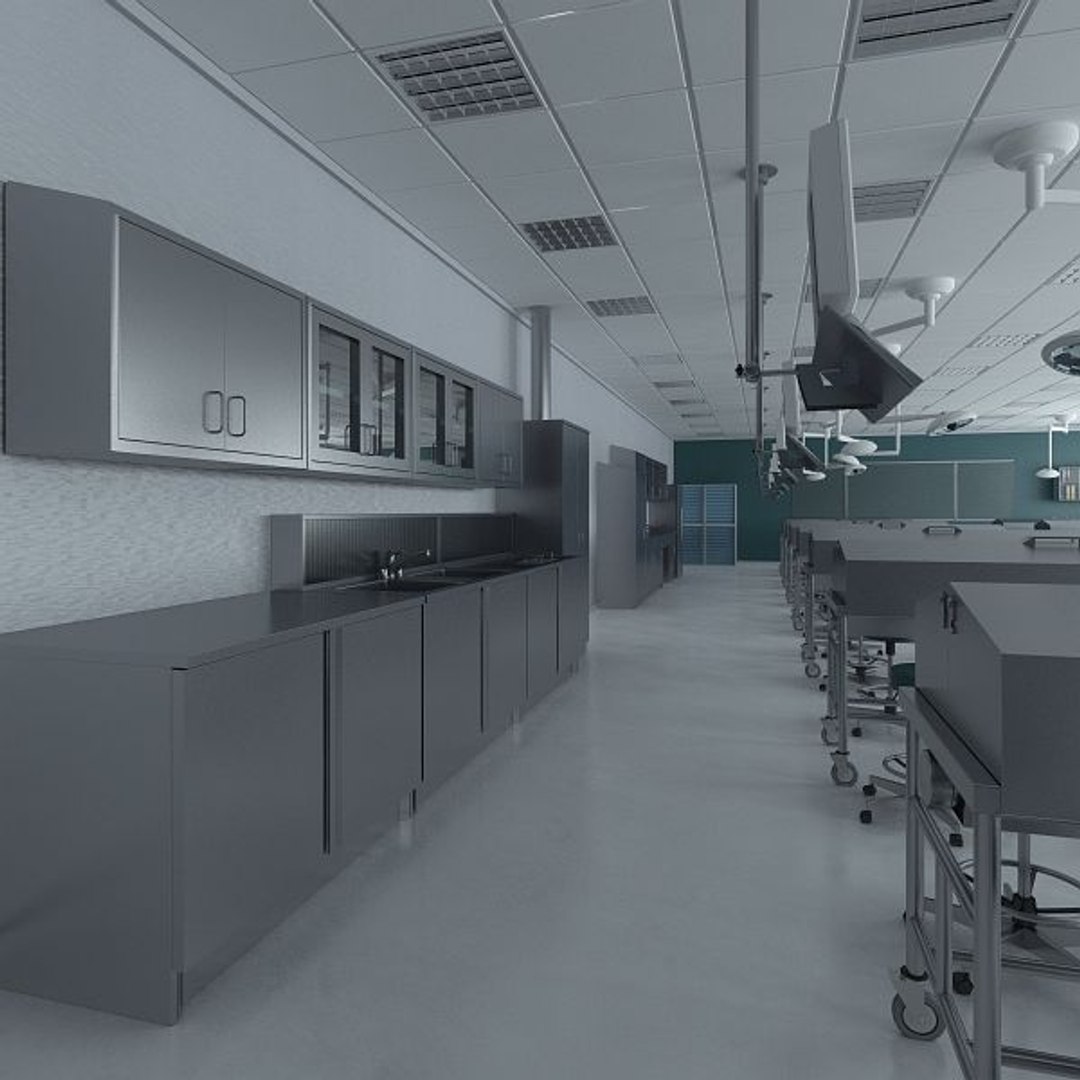 3d Anatomy Laboratory Dissection Tables Model