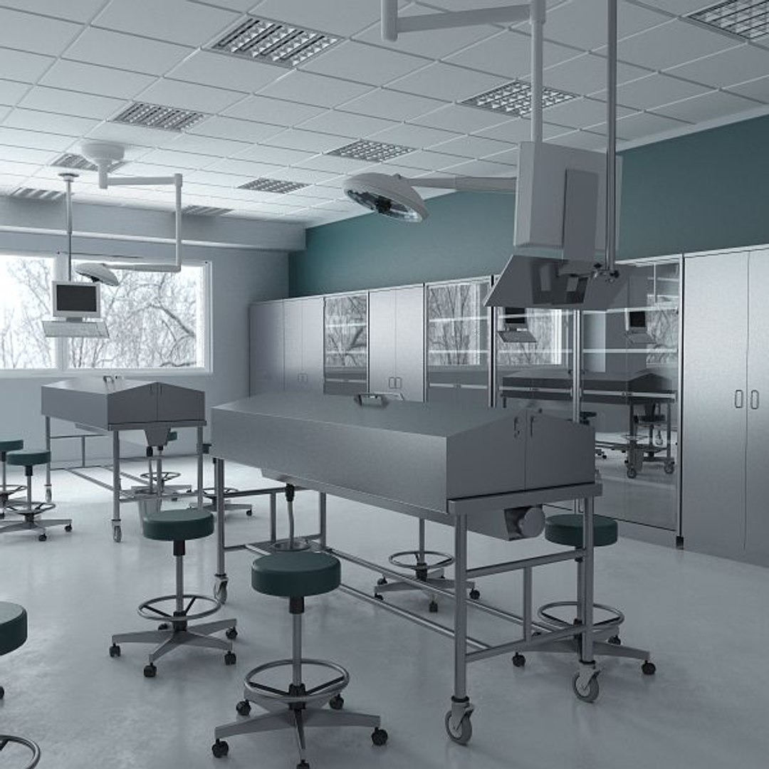 3d Anatomy Laboratory Dissection Tables Model