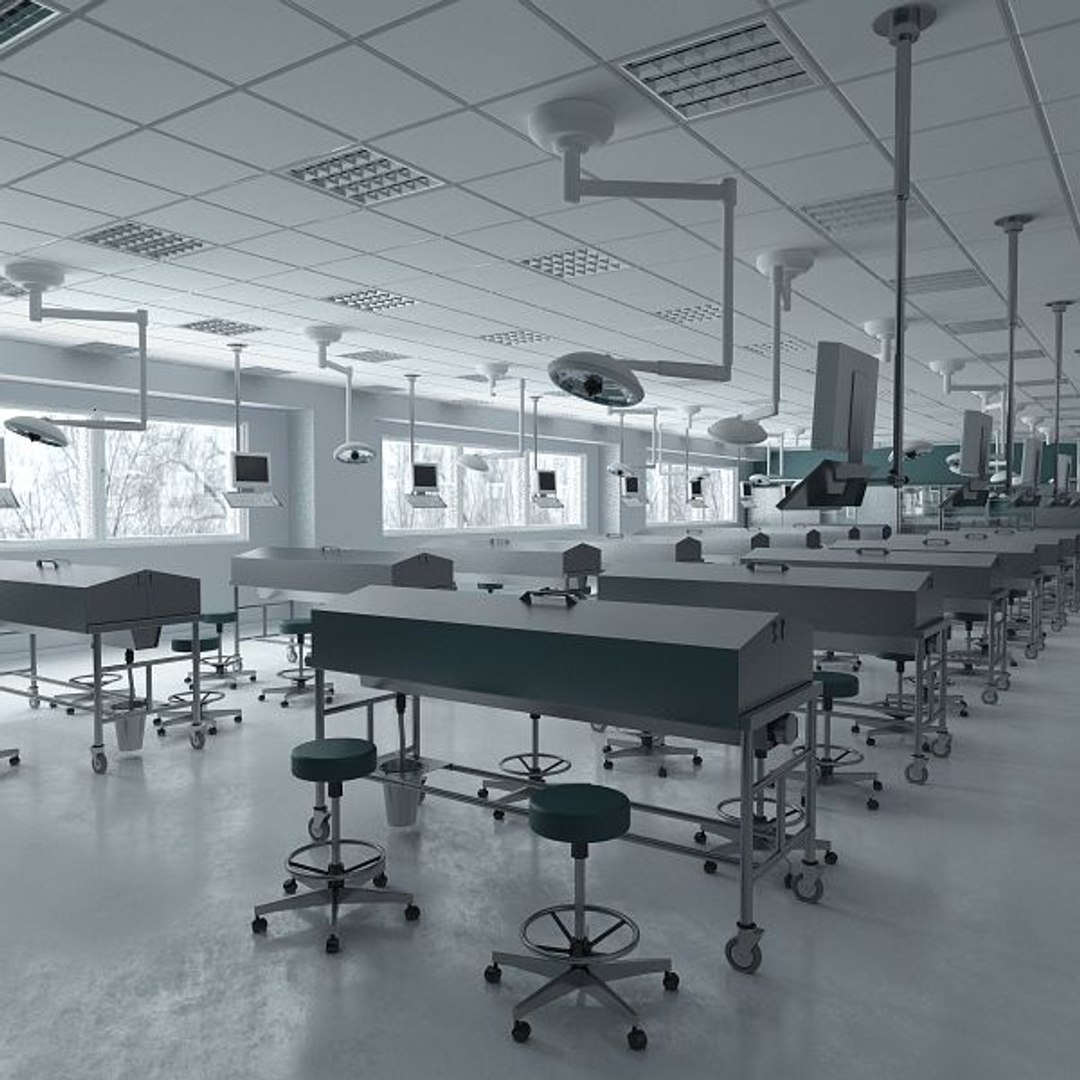 3d Anatomy Laboratory Dissection Tables Model