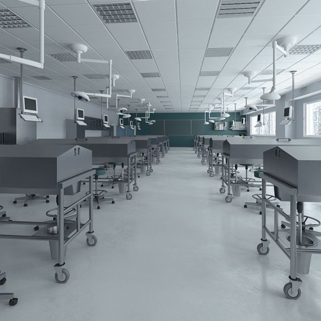 3d Anatomy Laboratory Dissection Tables Model