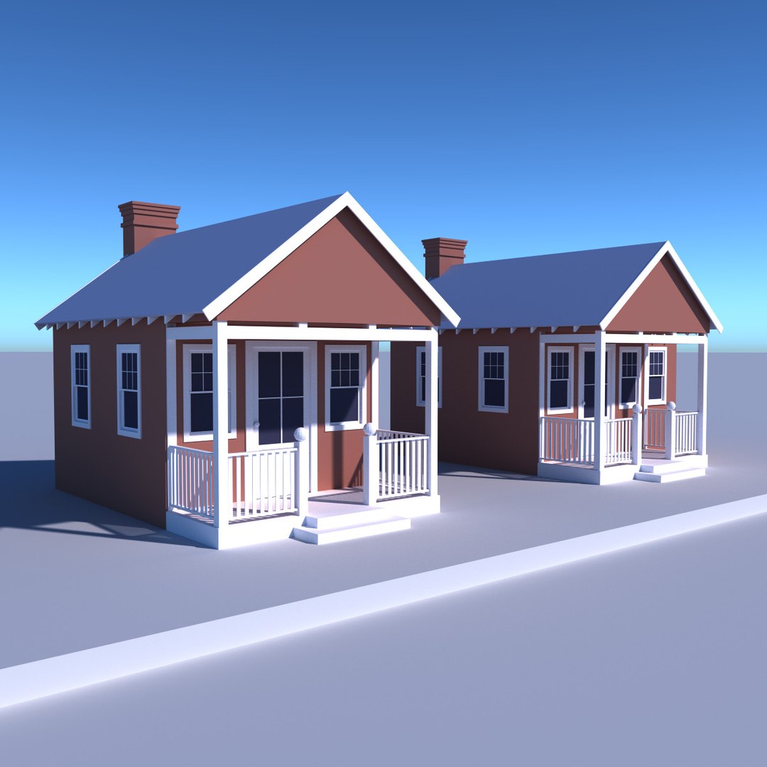 3d simple house