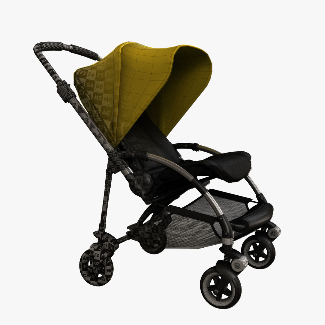 bugaboo bee pram 3d obj