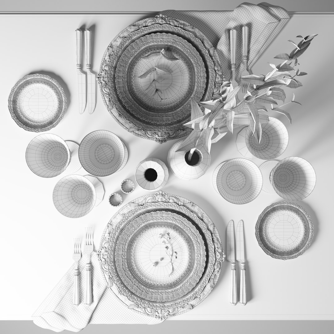 3D Table Setting Casa Perrin - TurboSquid 1644304