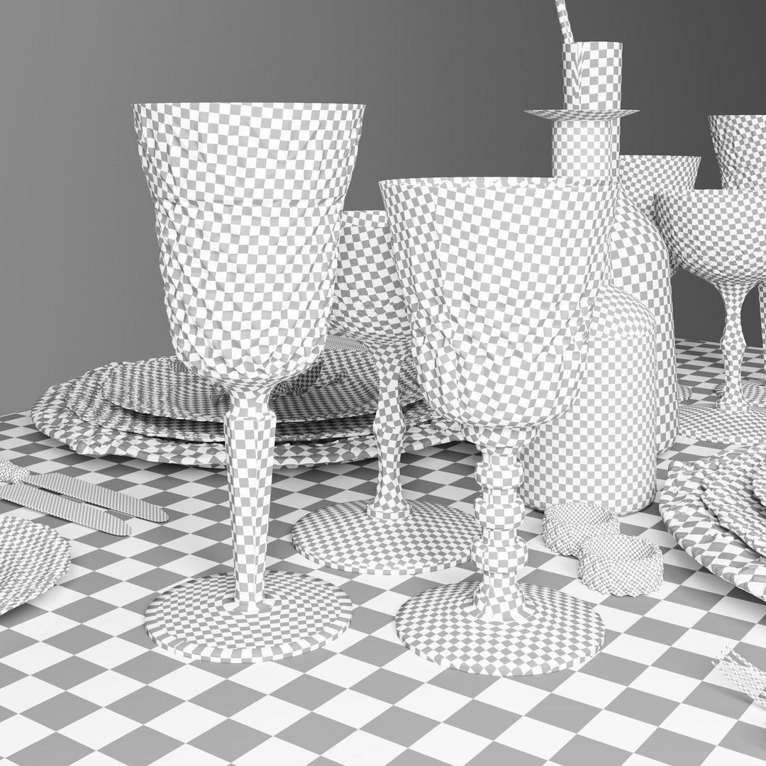 3D Table Setting Casa Perrin - TurboSquid 1644304