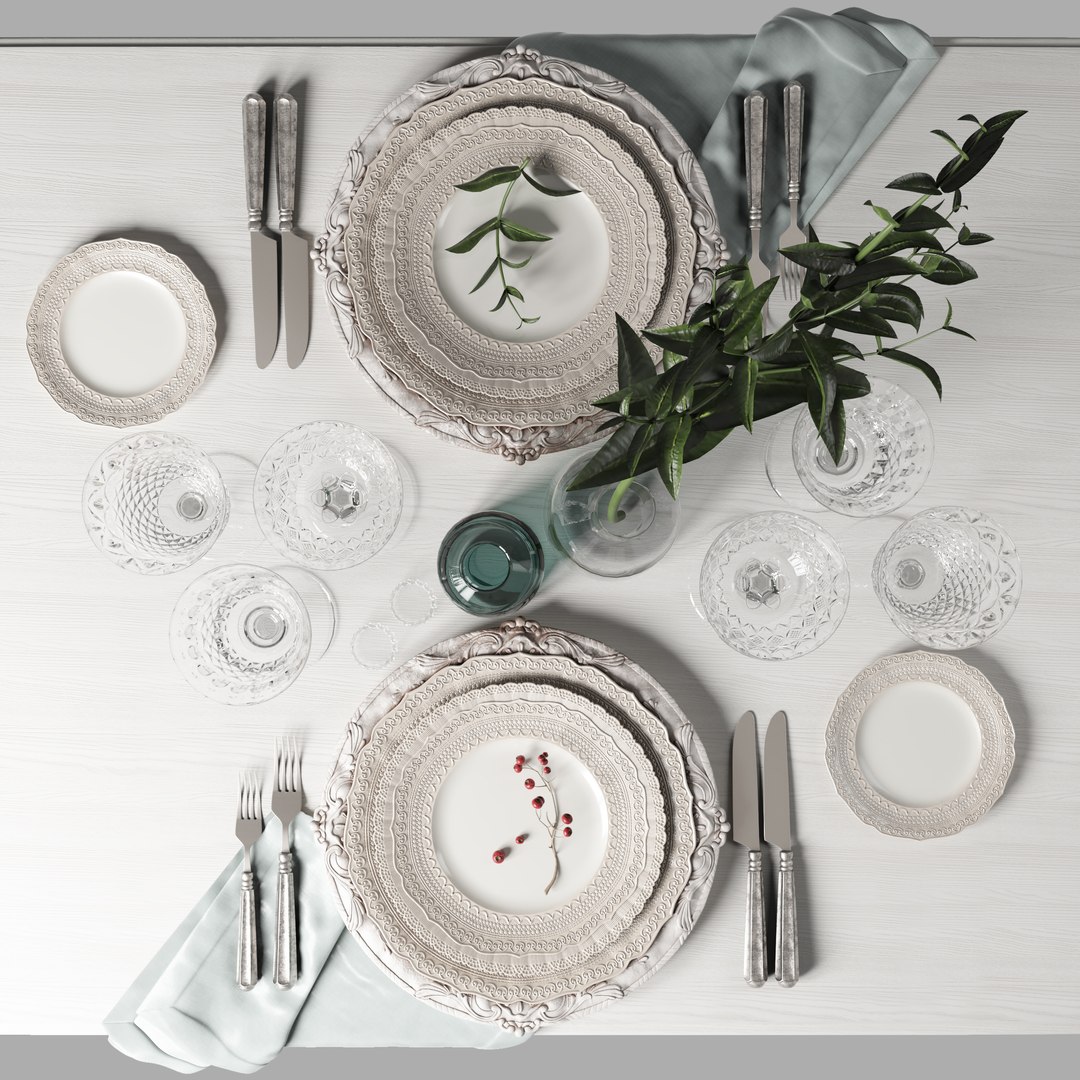 3D Table Setting Casa Perrin - TurboSquid 1644304