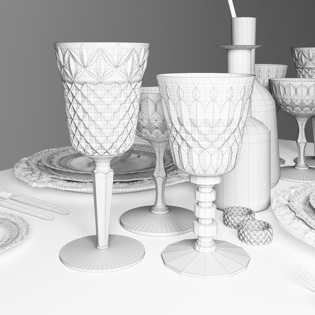 3D Table Setting Casa Perrin - TurboSquid 1644304