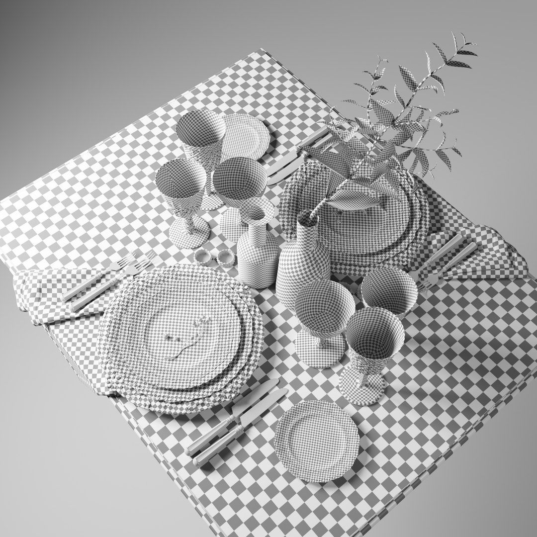 3D Table Setting Casa Perrin - TurboSquid 1644304