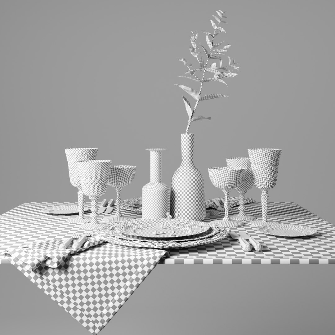 3D Table Setting Casa Perrin - TurboSquid 1644304