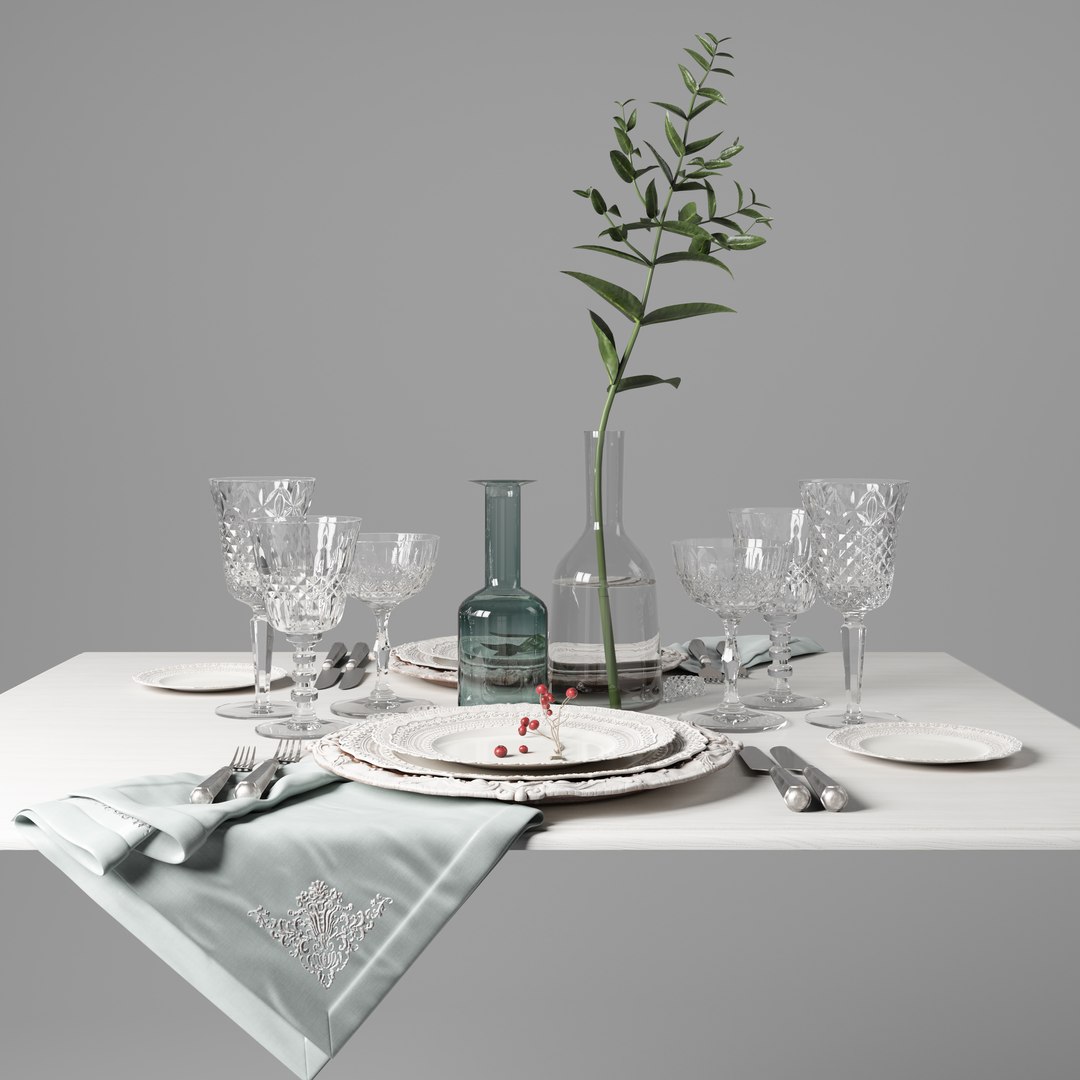 3D Table Setting Casa Perrin - TurboSquid 1644304