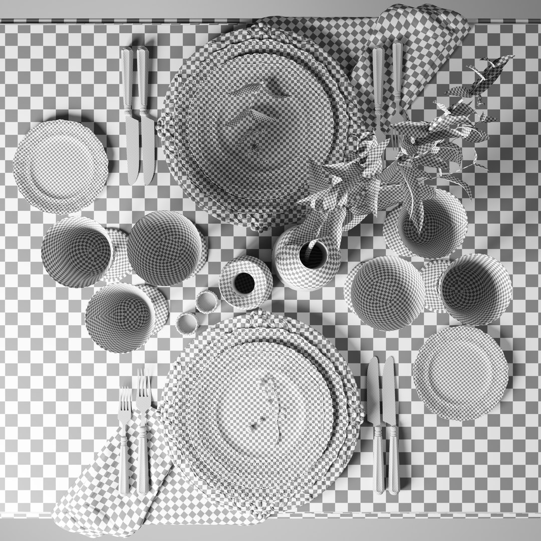 3D Table Setting Casa Perrin - TurboSquid 1644304