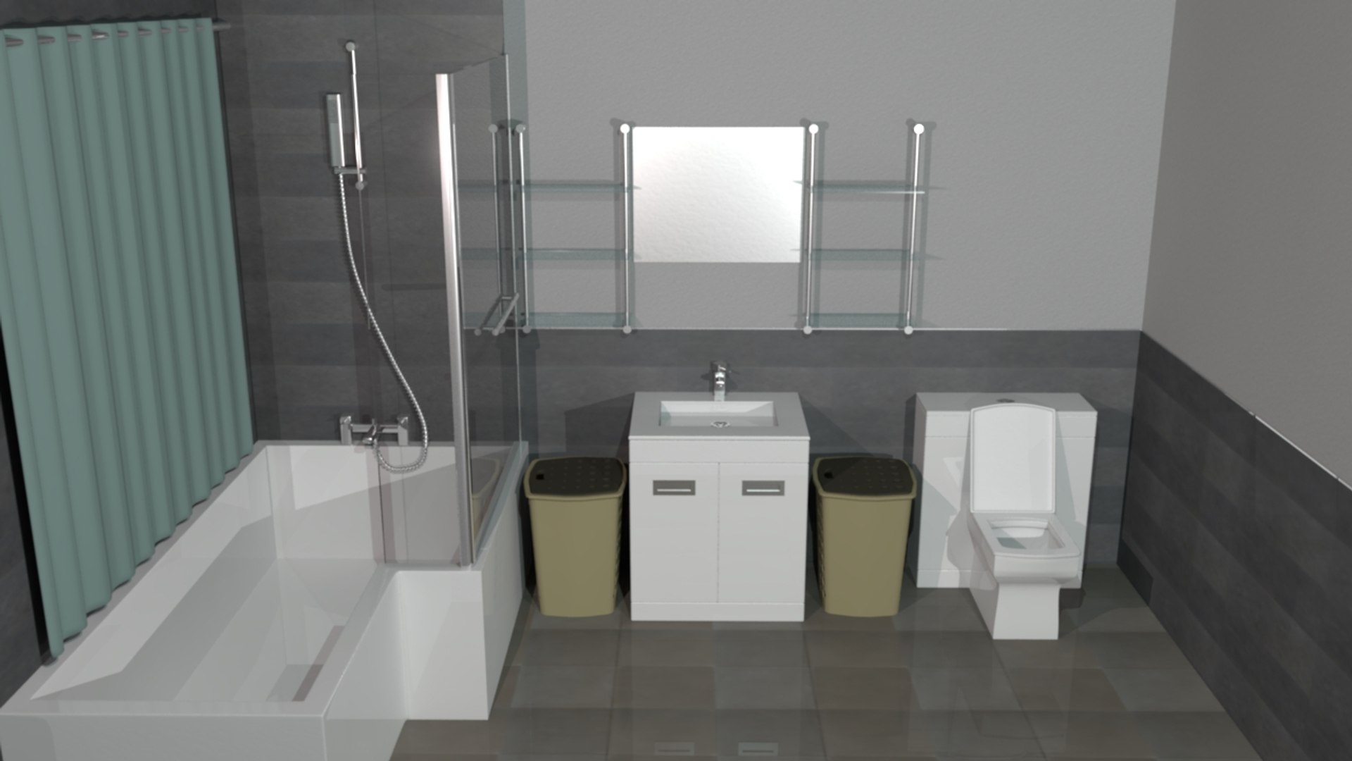 3d Bathroom Set