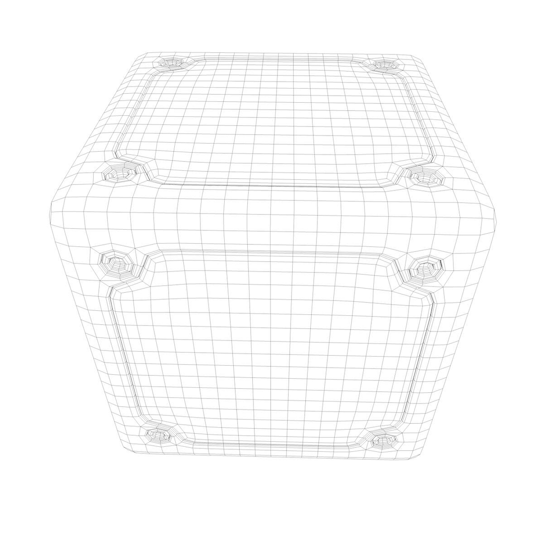 3d model glowing cube