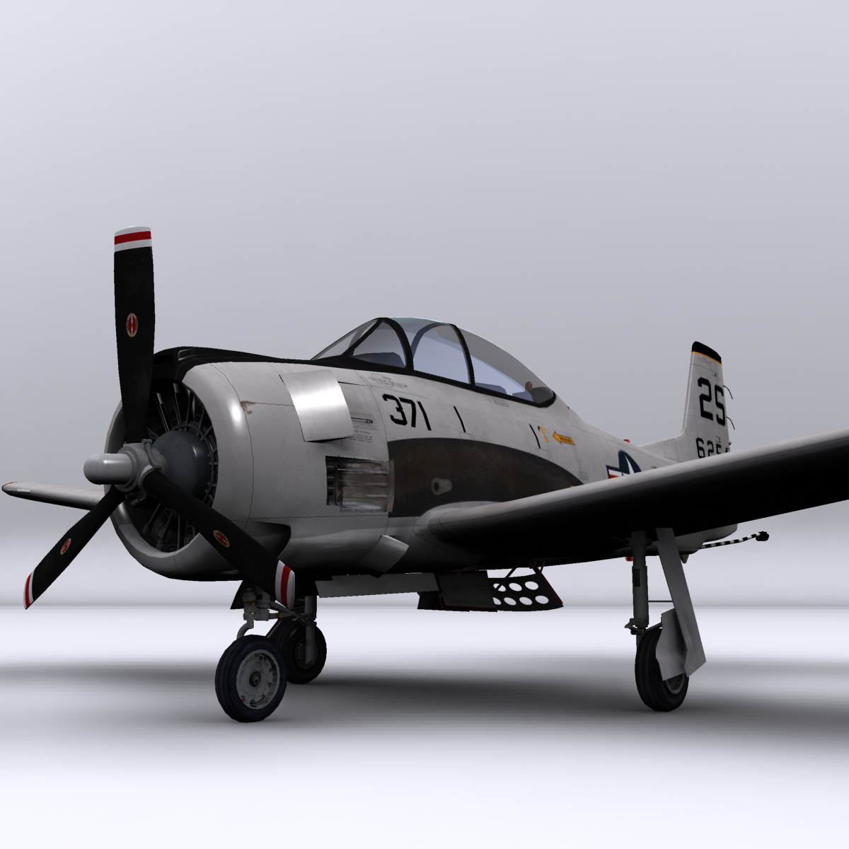 3ds max north american t-28 trojan