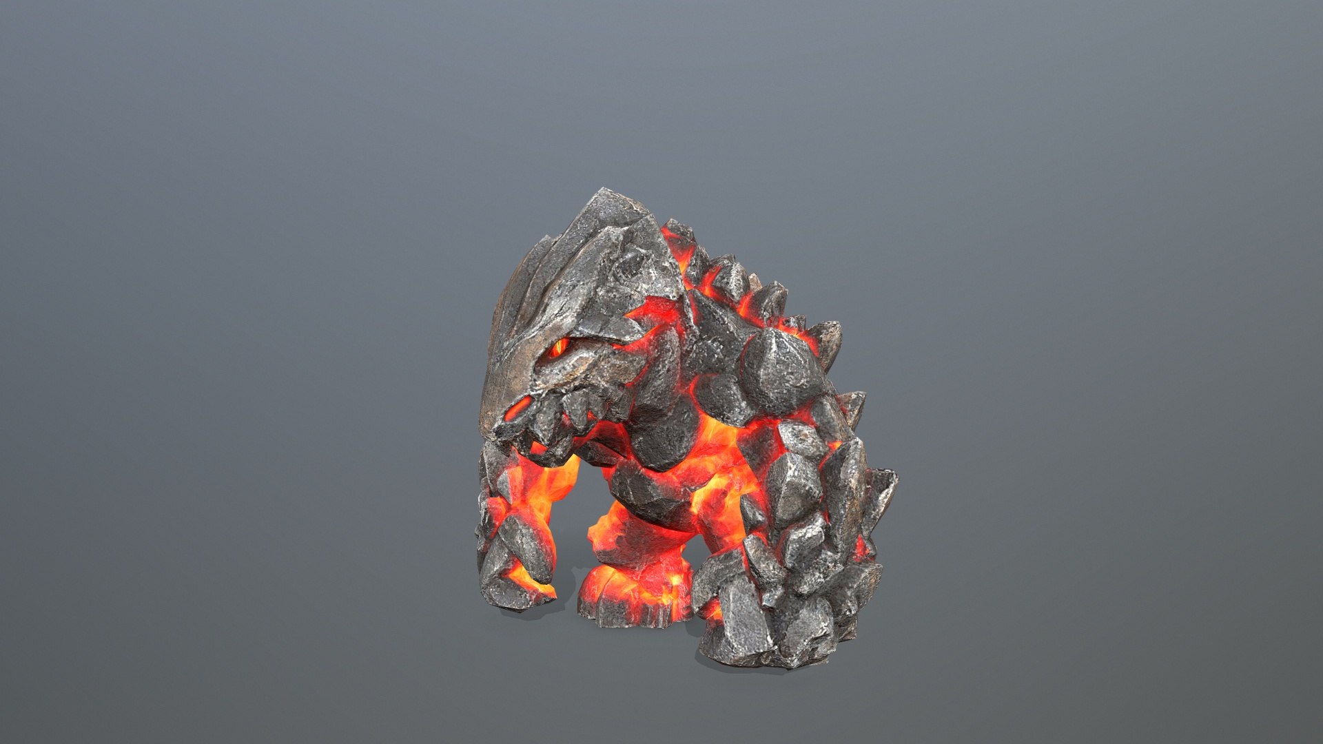 Lava Stone Monster 3D Model - TurboSquid 2385342