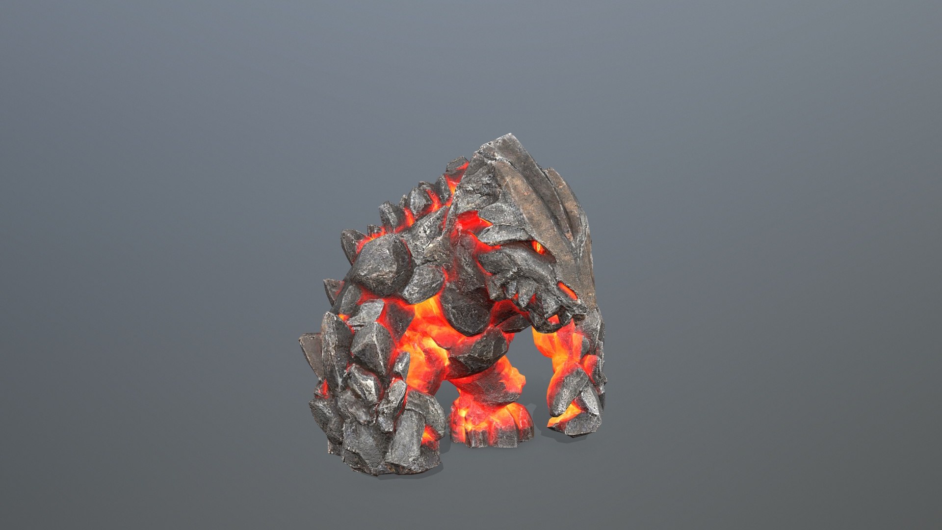 Lava Stone Monster 3D Model - TurboSquid 2385342