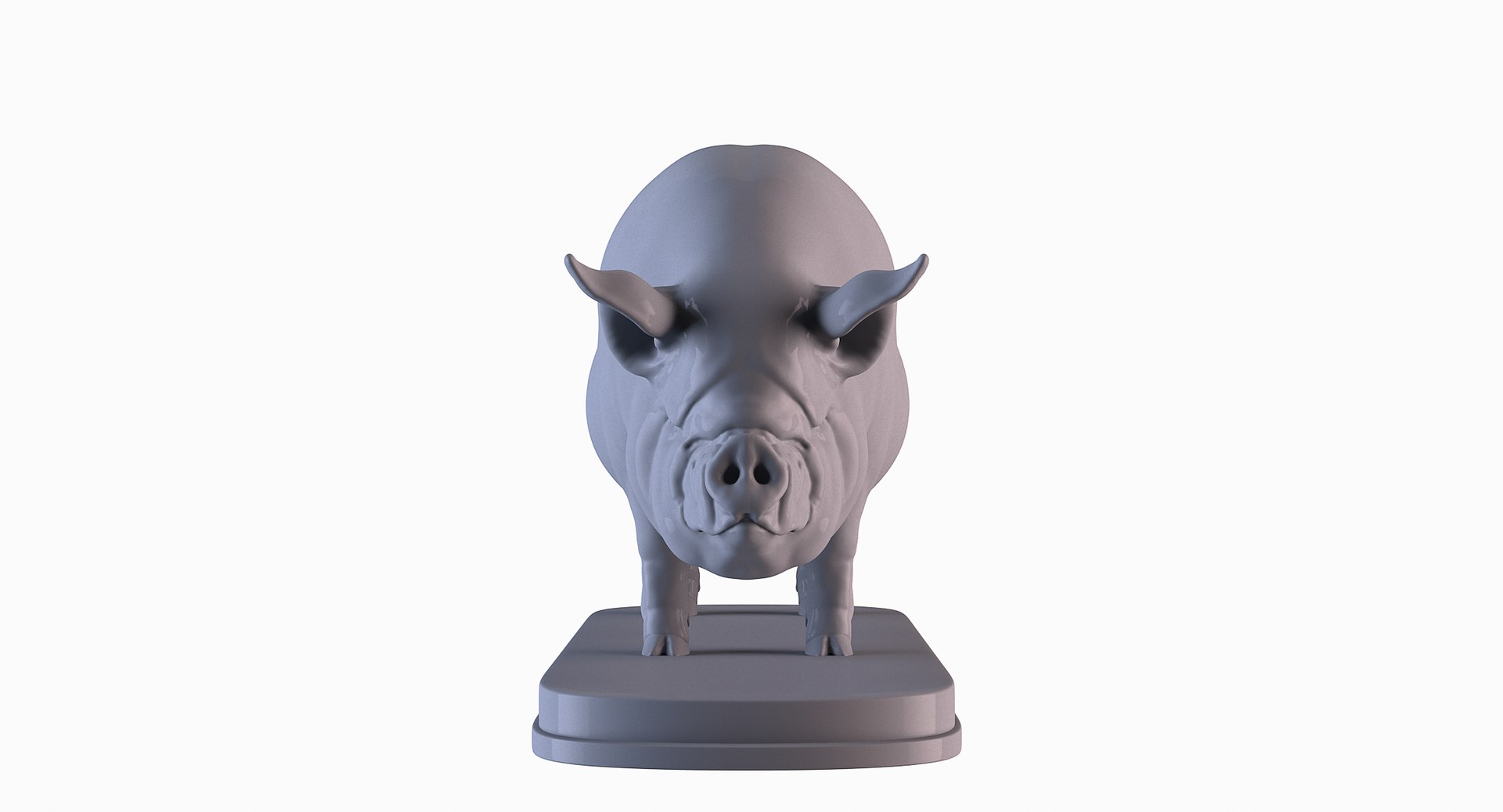 3D Model Middle White Pig - TurboSquid 1770926