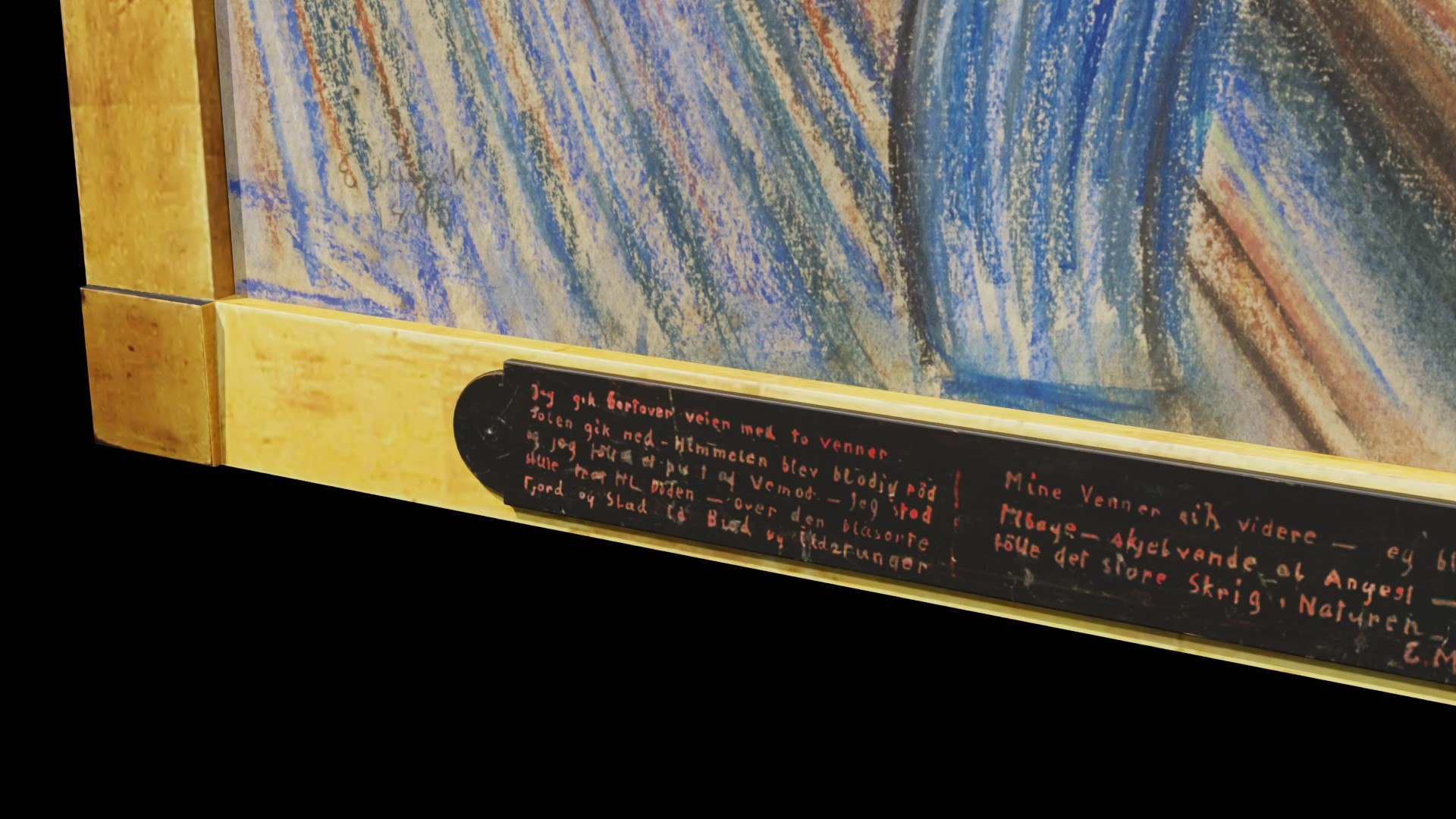 Orignial Wood Frame For The Scream By Edvard Munch 3D Model ...