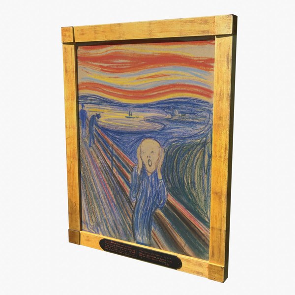 Orignial Wood Frame for The Scream by Edvard Munch 3D model ...