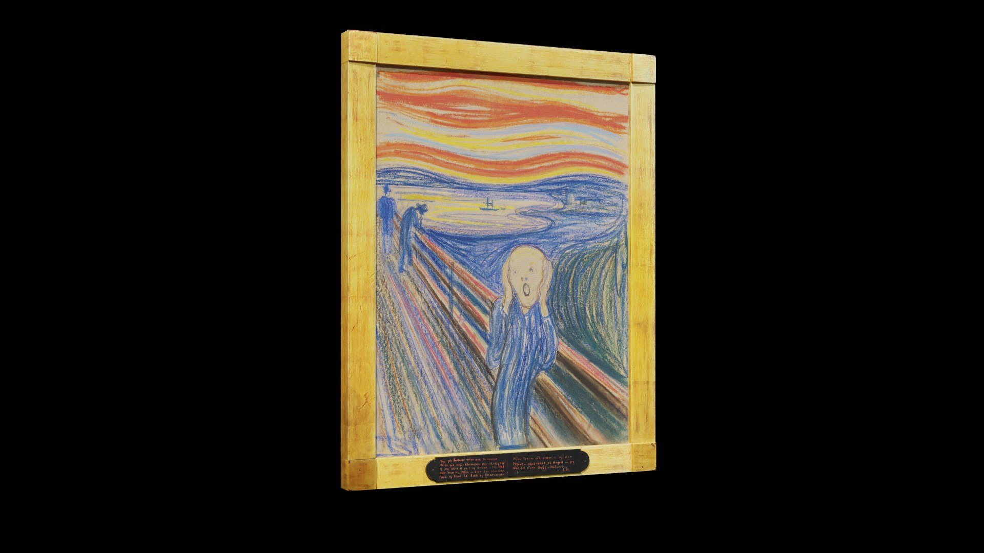 Orignial Wood Frame For The Scream By Edvard Munch 3D Model ...