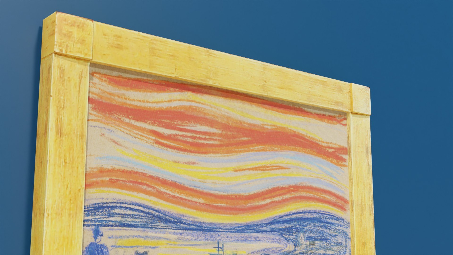 Orignial Wood Frame For The Scream By Edvard Munch 3D Model ...