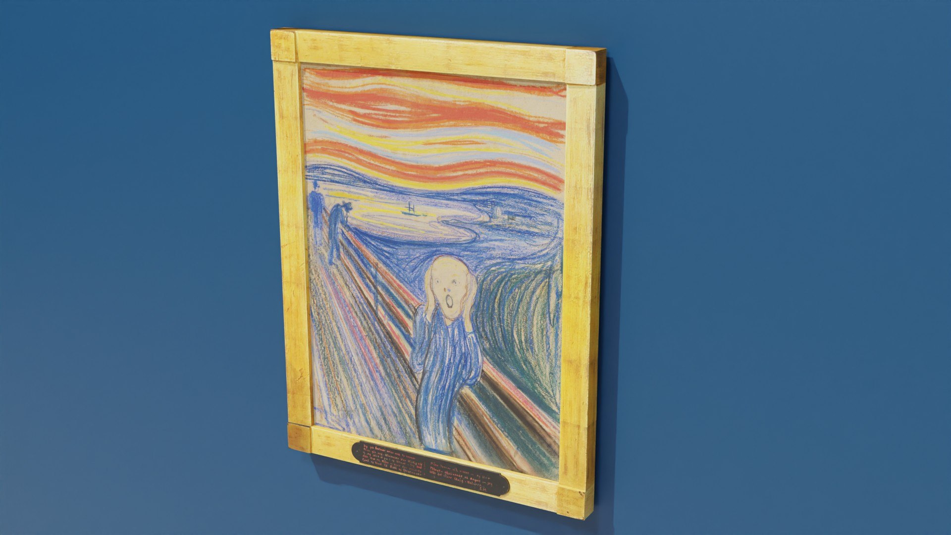 Orignial Wood Frame For The Scream By Edvard Munch 3D Model ...