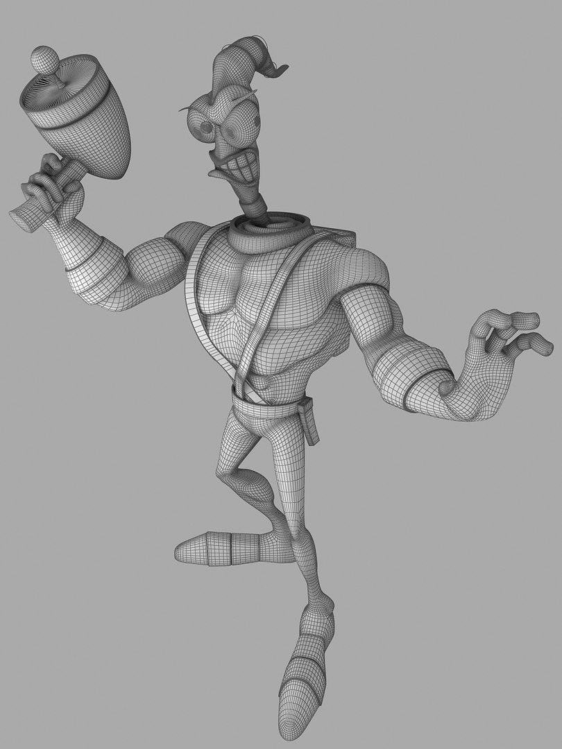 3d Earthworm Jim Model