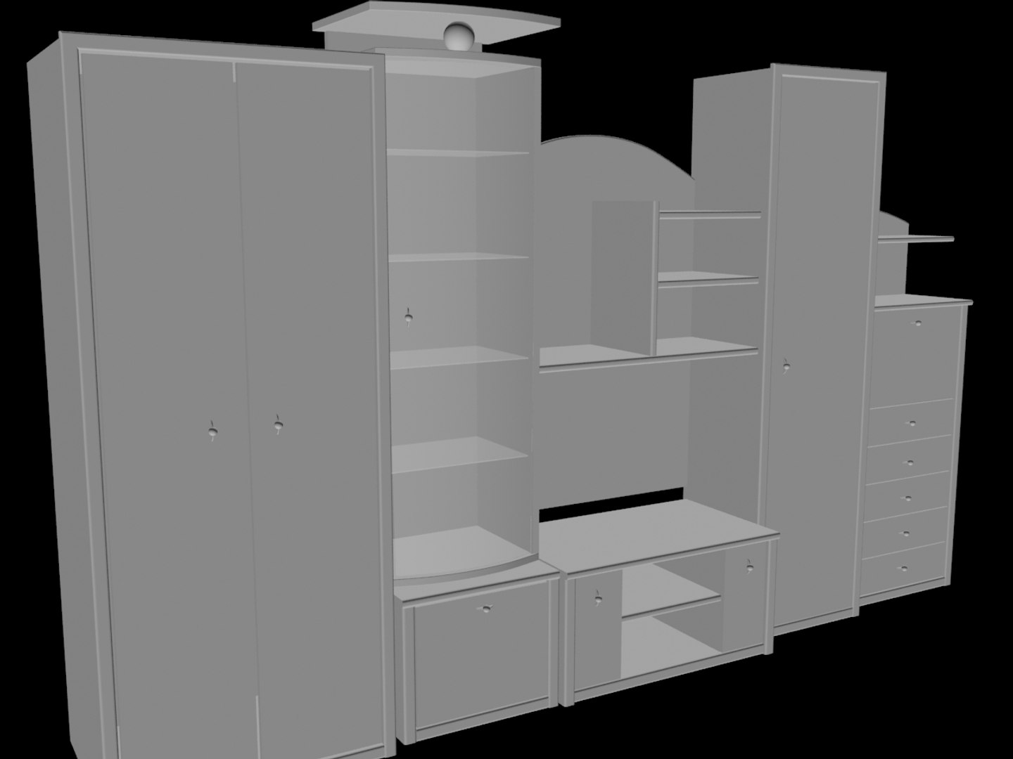Maya Cupboard Computer Table