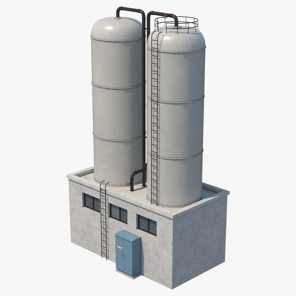 modelo 3d Edificio de silos industriales - TurboSquid 2423833