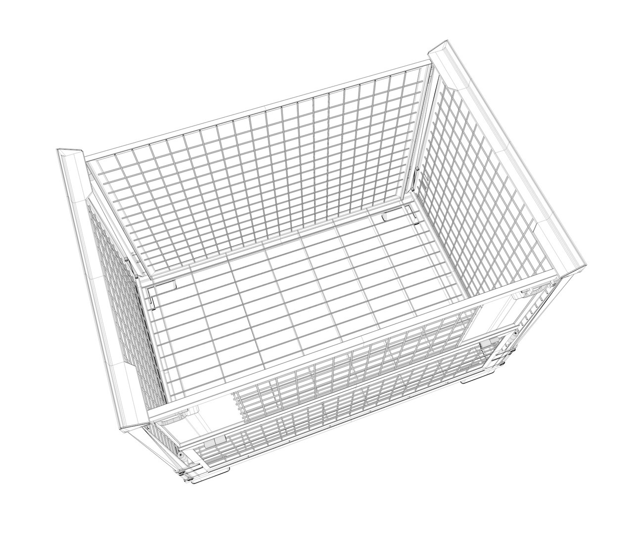 Euro Mesh Pallet Foldable Epal Box Pallet Model - TurboSquid 1785700