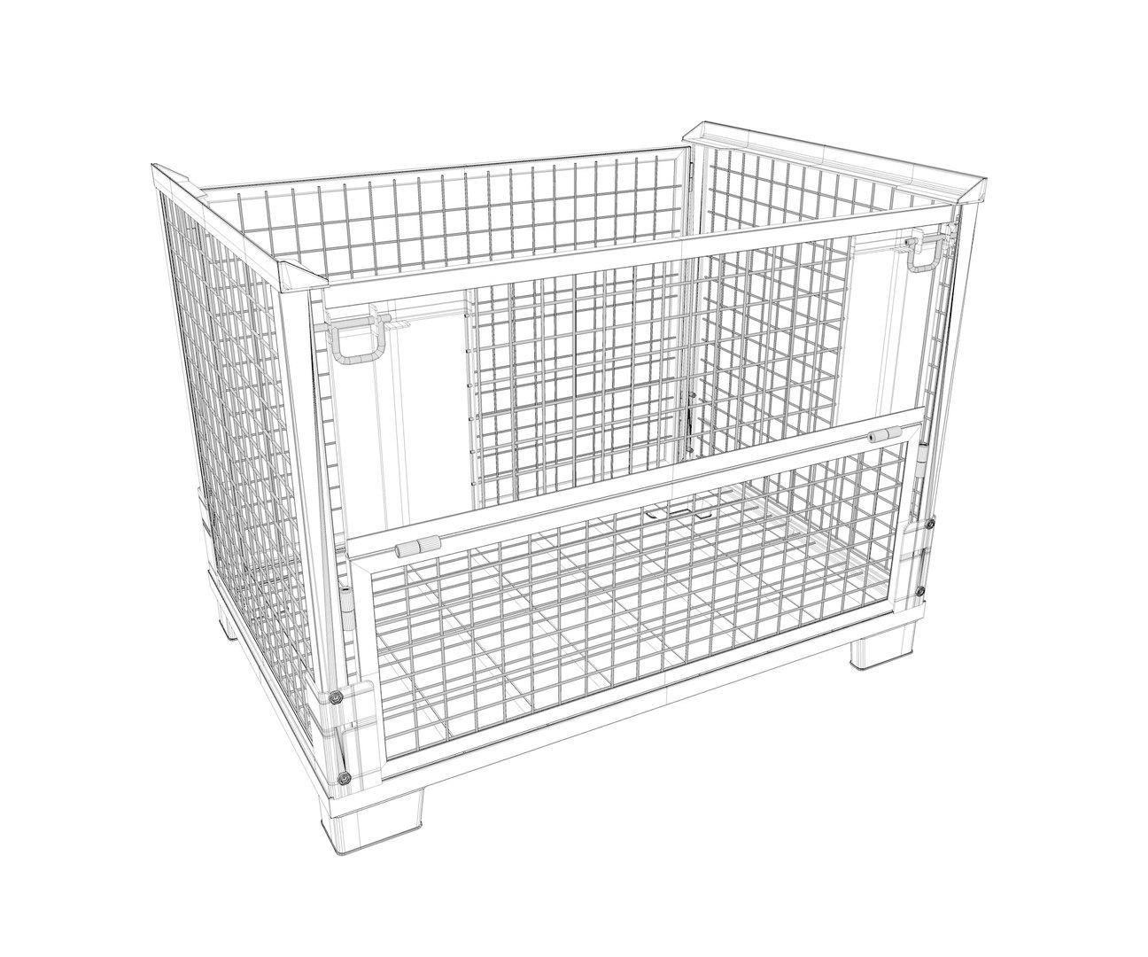 Euro Mesh Pallet Foldable Epal Box Pallet Model - TurboSquid 1785700