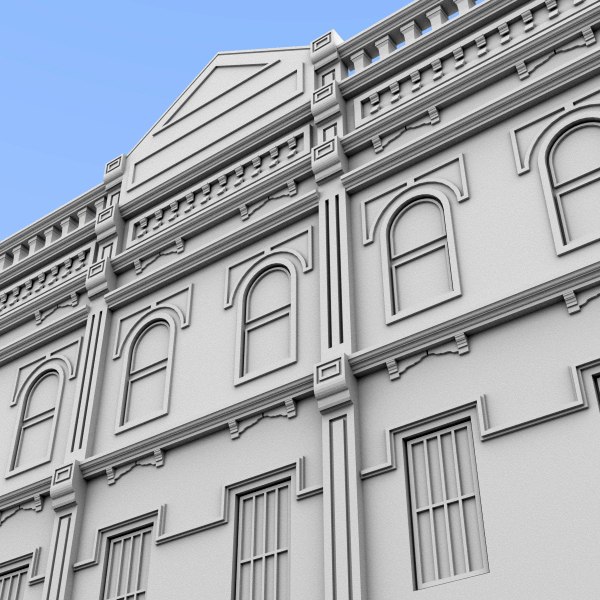3d model building facade