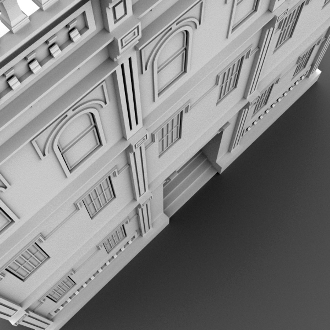 3d Model Building Facade