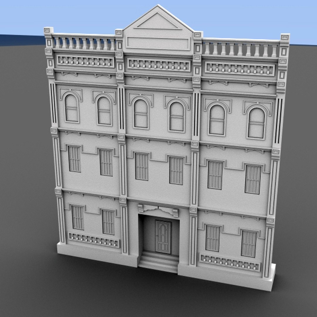 3d Model Building Facade