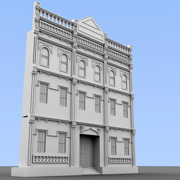 3d model building facade