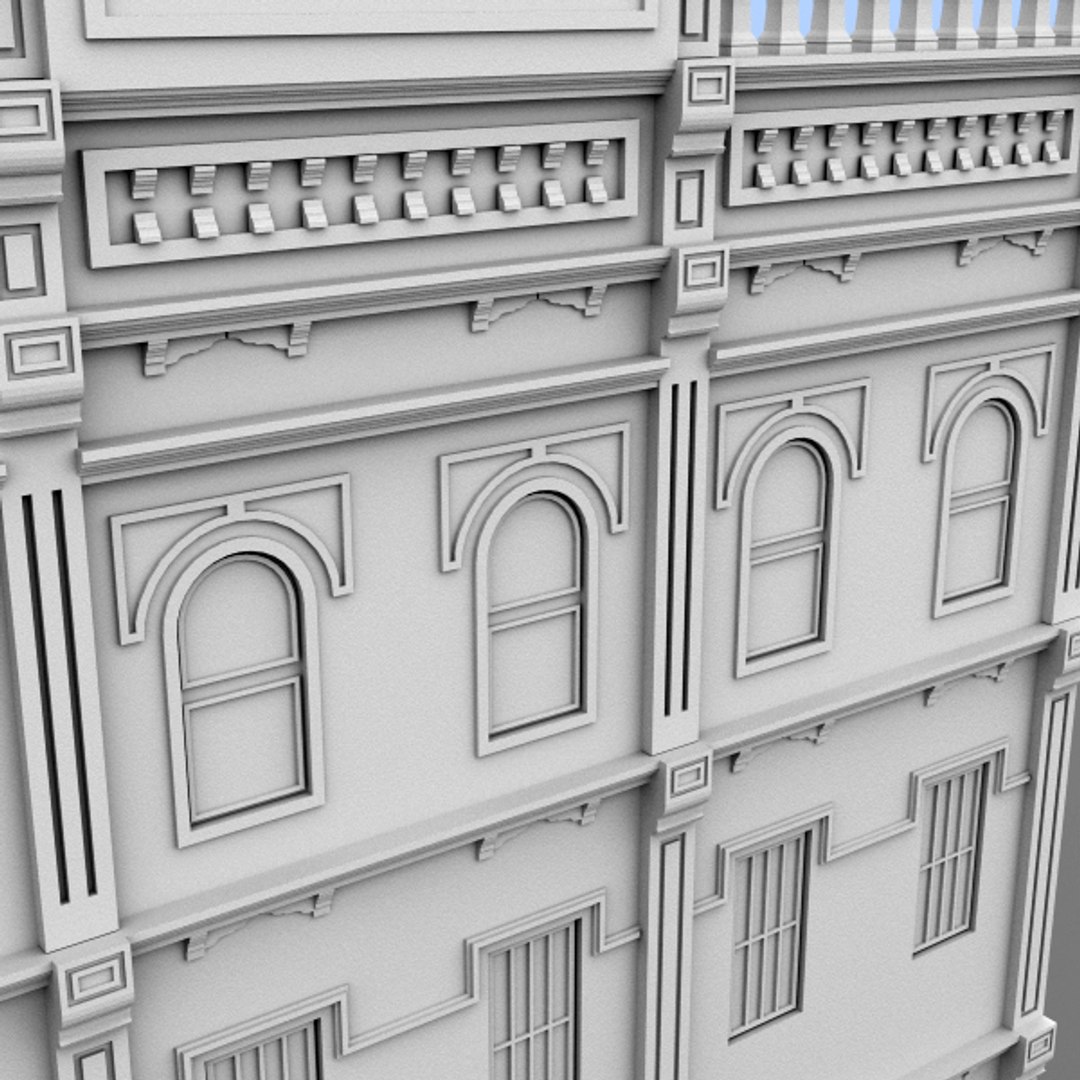 3d Model Building Facade