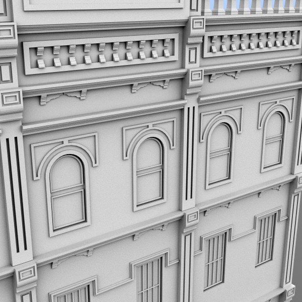 3d model building facade