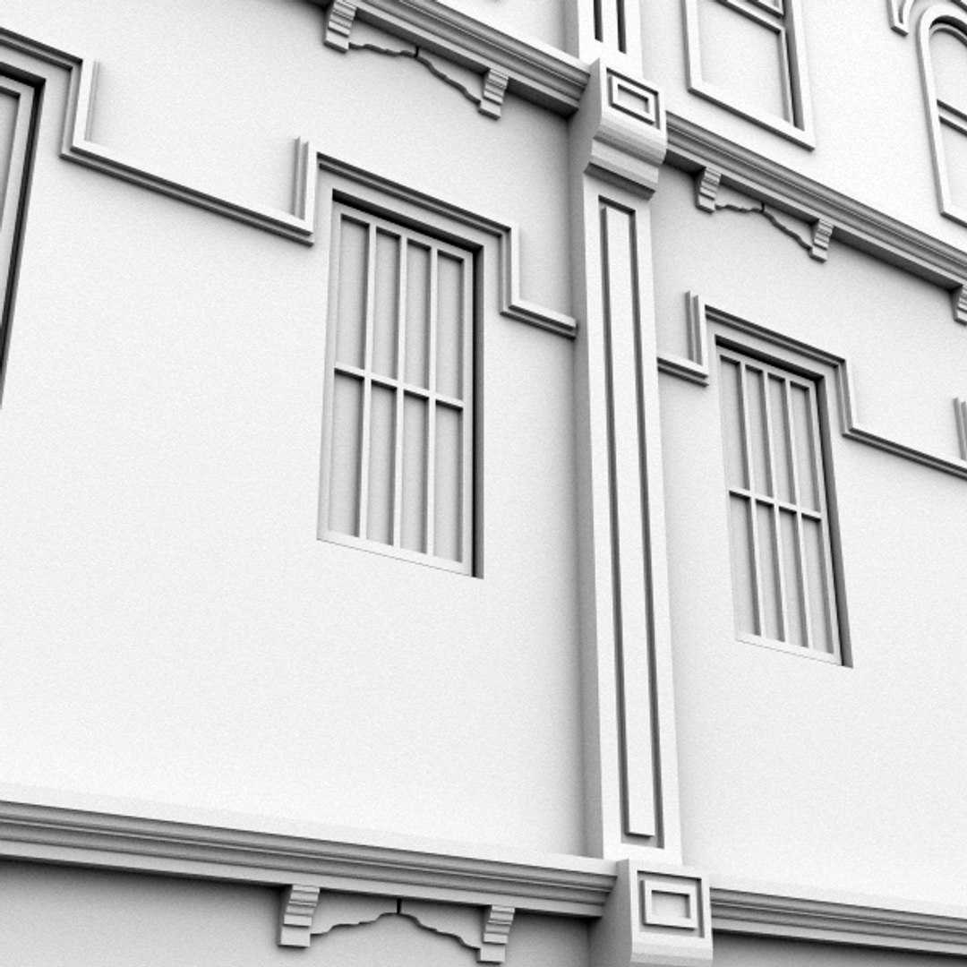 3d Model Building Facade
