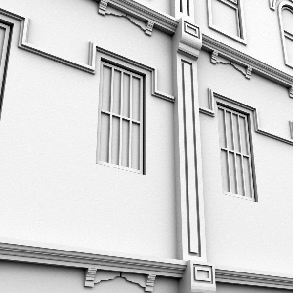 3d model building facade