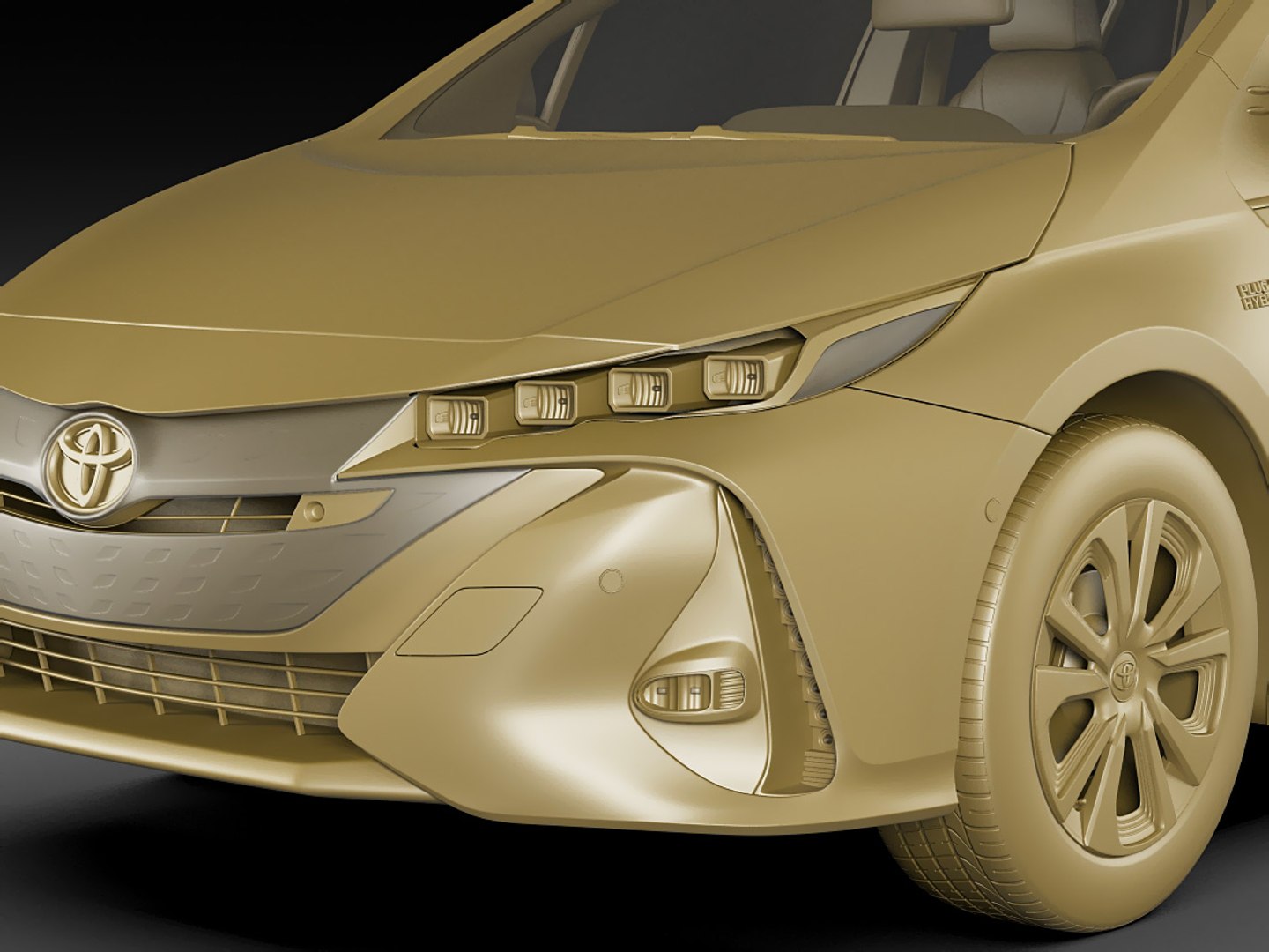 toyota prius prime 3d model