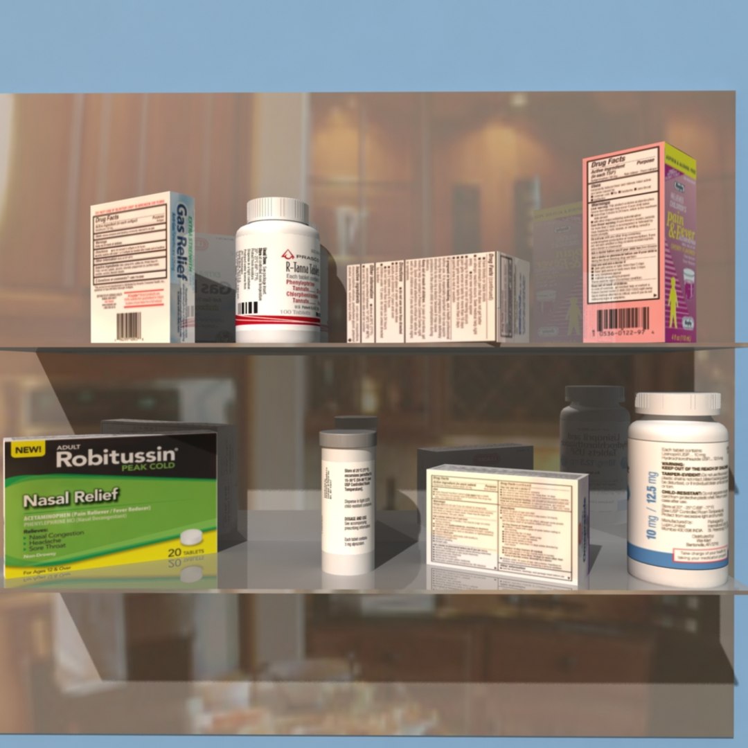 3d Drugs Medicine Cabinet