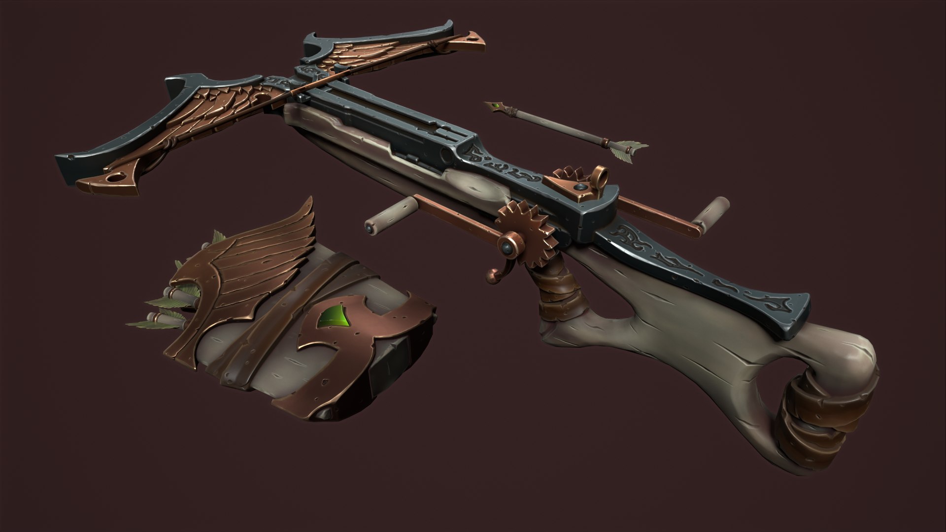 Rune Crossbow 3D Model - TurboSquid 1847880